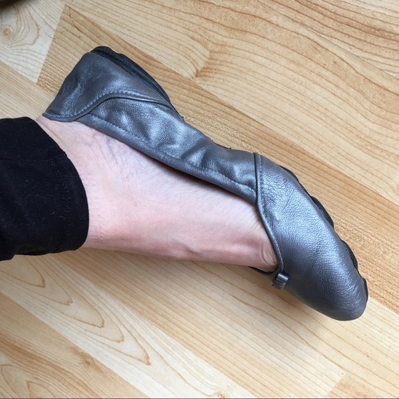 Bloch | Shoes | Bloch Folding Silver Ballet Slippers Flats | Poshmark